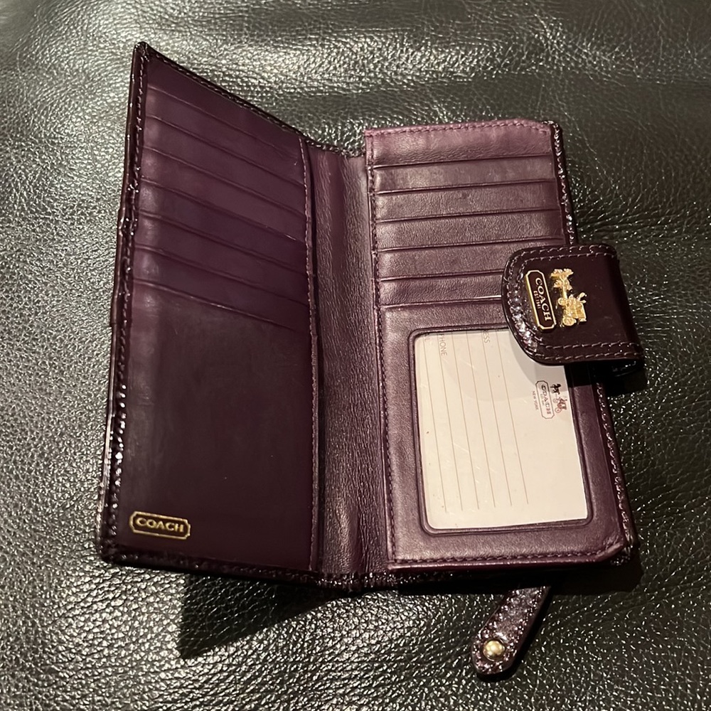 Coach Madison Patent Leather Wallet - Gem